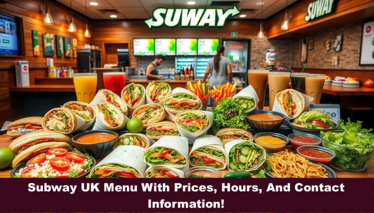 Subway UK Menu With Prices, Hours, And Contact Information!