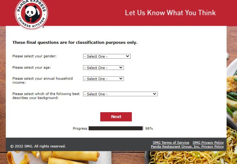 Panda Express Feedback: Complete The Survey And Win Free Entree At ...